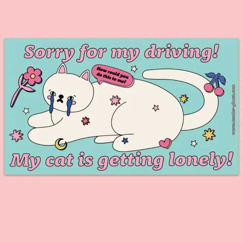 Bumper Sticker - Lonely Cat – Giant Kitten